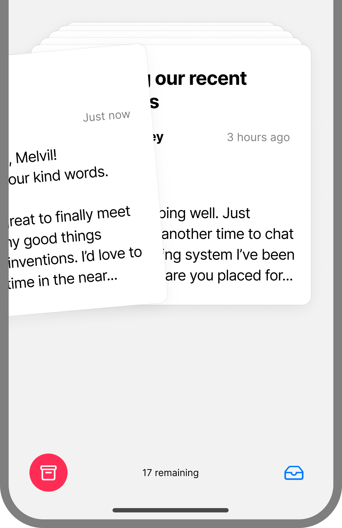 Triage · First aid for your inbox · Quick email processing app for iPhone
