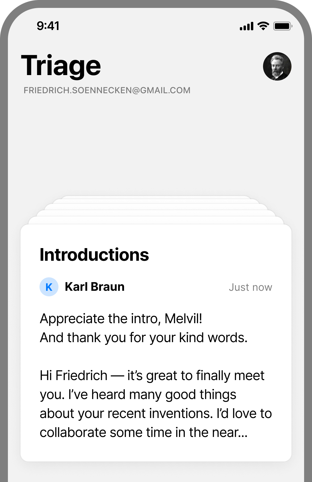 Triage · First aid for your inbox · Quick email processing app for iPhone